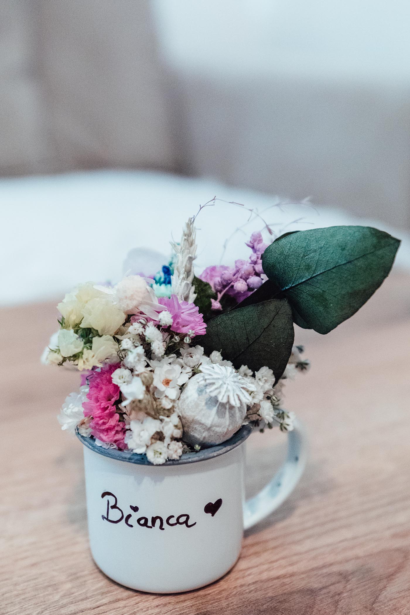 Taza con flores preservadas | Flores Preservadas & Decoración